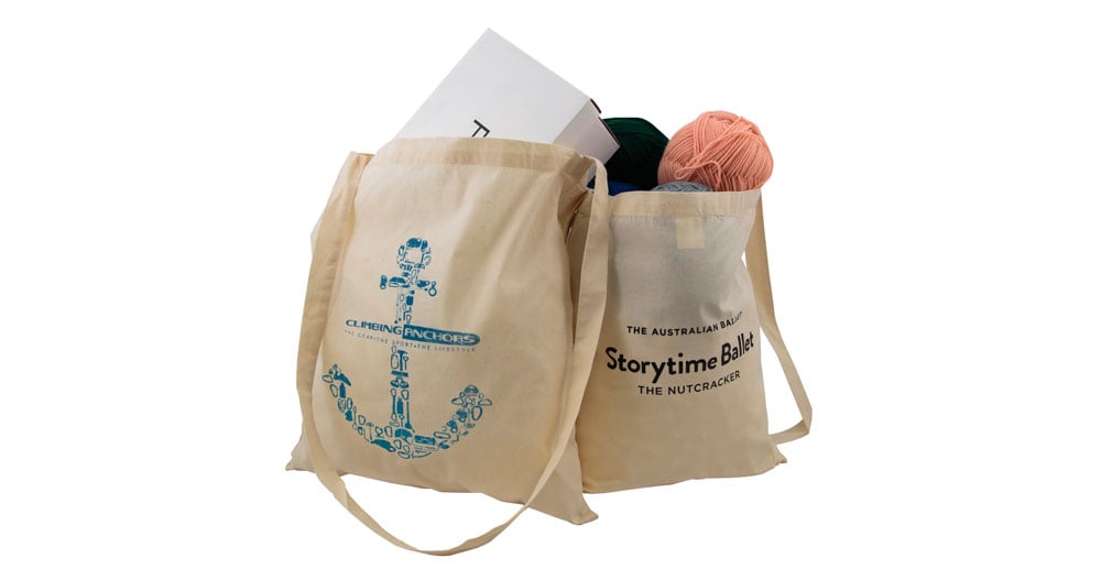 Custom Printed Calico Shoulder Strap Bags – Your Logo on Natural Cotton ...