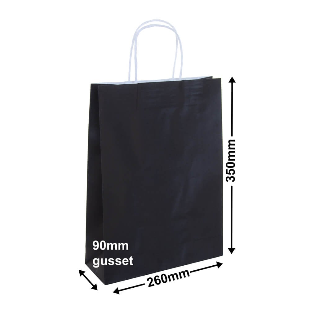 Small black paper bag, 50 pack - fast delivery – QIS Packaging